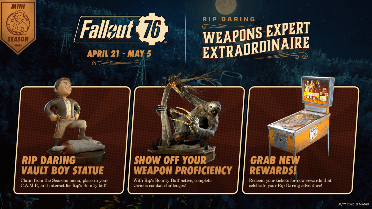 Rip Daring offers a bounty of rewards in Fallout 76’s newest Mini Season